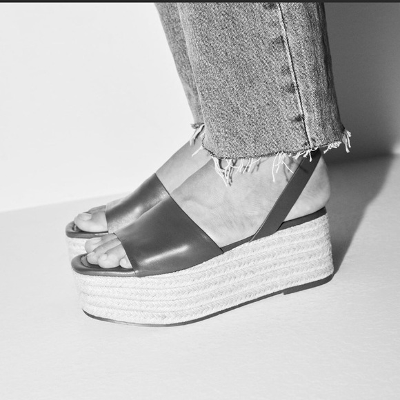 Zara | Shoes | Zara Platform Wedge Leather Upper Brown Nwt | Poshmark